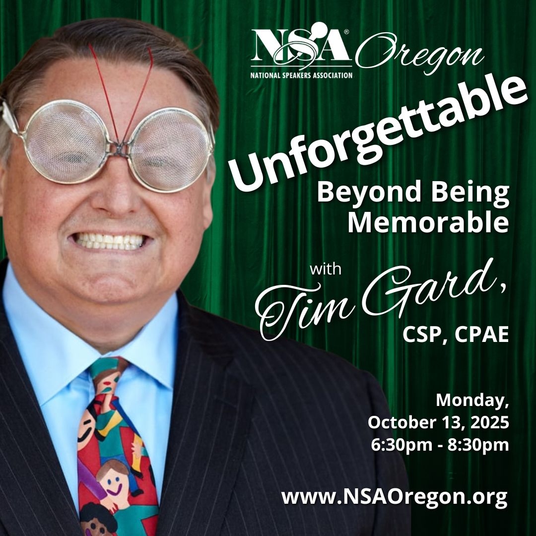 Tim Gard, CSP, CPAE, October 13, 2025: Hybrid Event - National Speakers ...